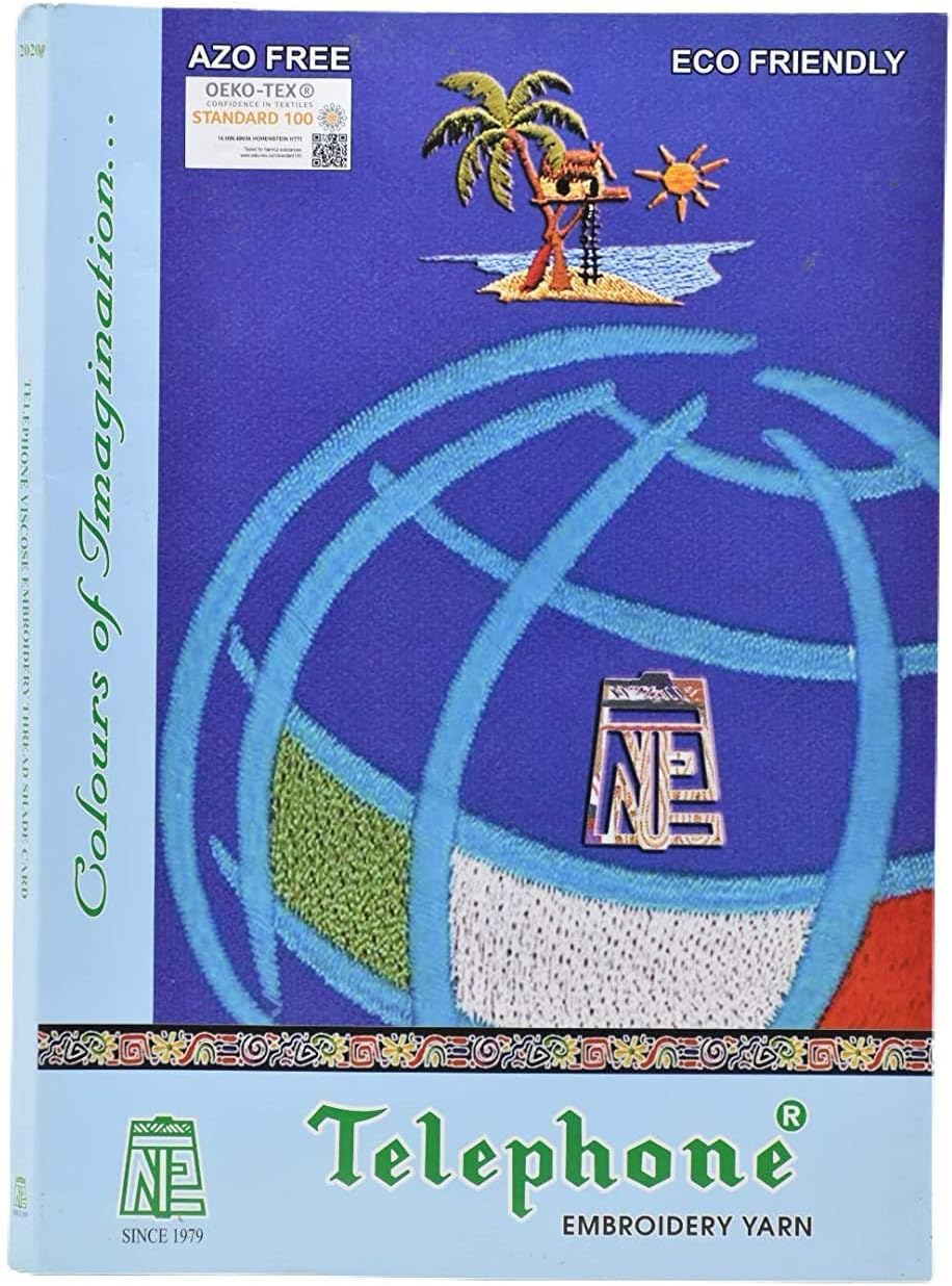 Neelam Shade Card Rayon Multicolor Embroidery Thread Matching (2 x 22 x ...