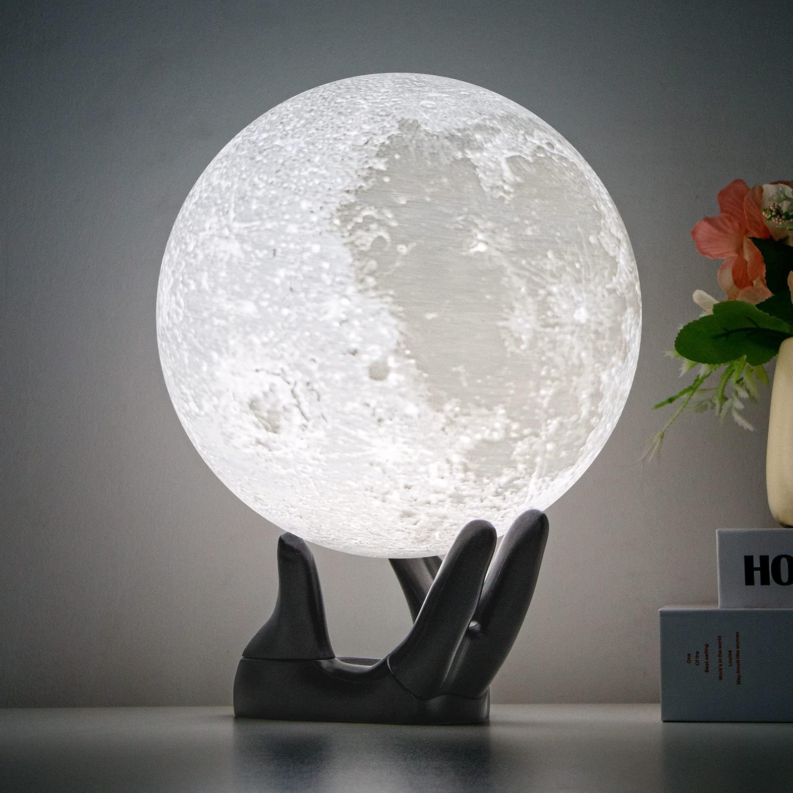Zulux 3D Moon Lamp – 10” LED Moon Light Lamp Luna Moon Lamp with Remote ...