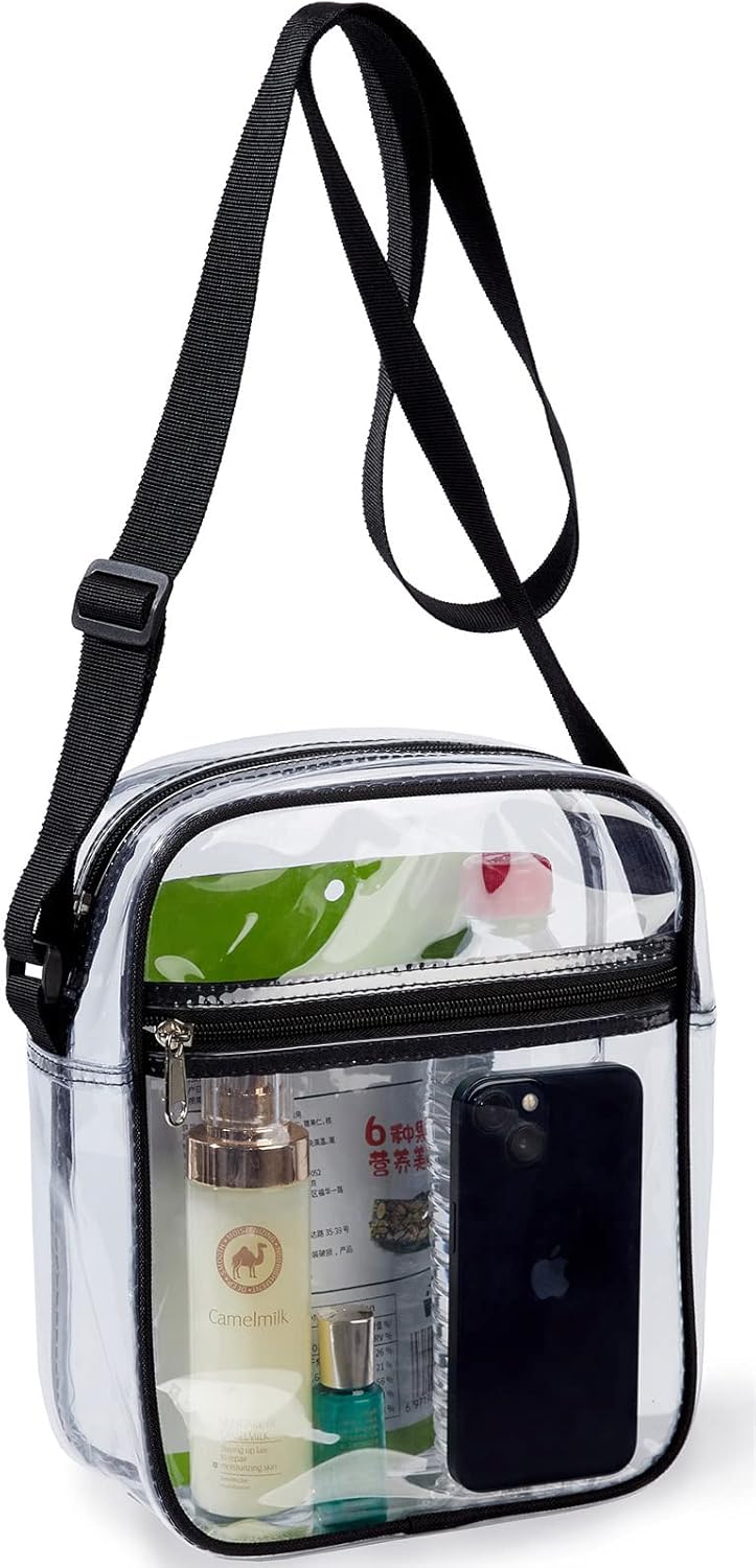 Amazon.com: Jusdot Clear Bag Stadium Approved, Transparent Crossbody ...
