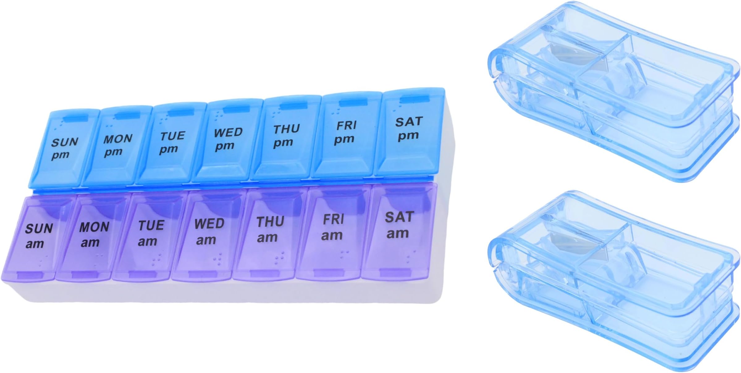 Amazon.com: ShysTech 7 Day Pill Organizer Bundle, 1 Large Pill Box ...