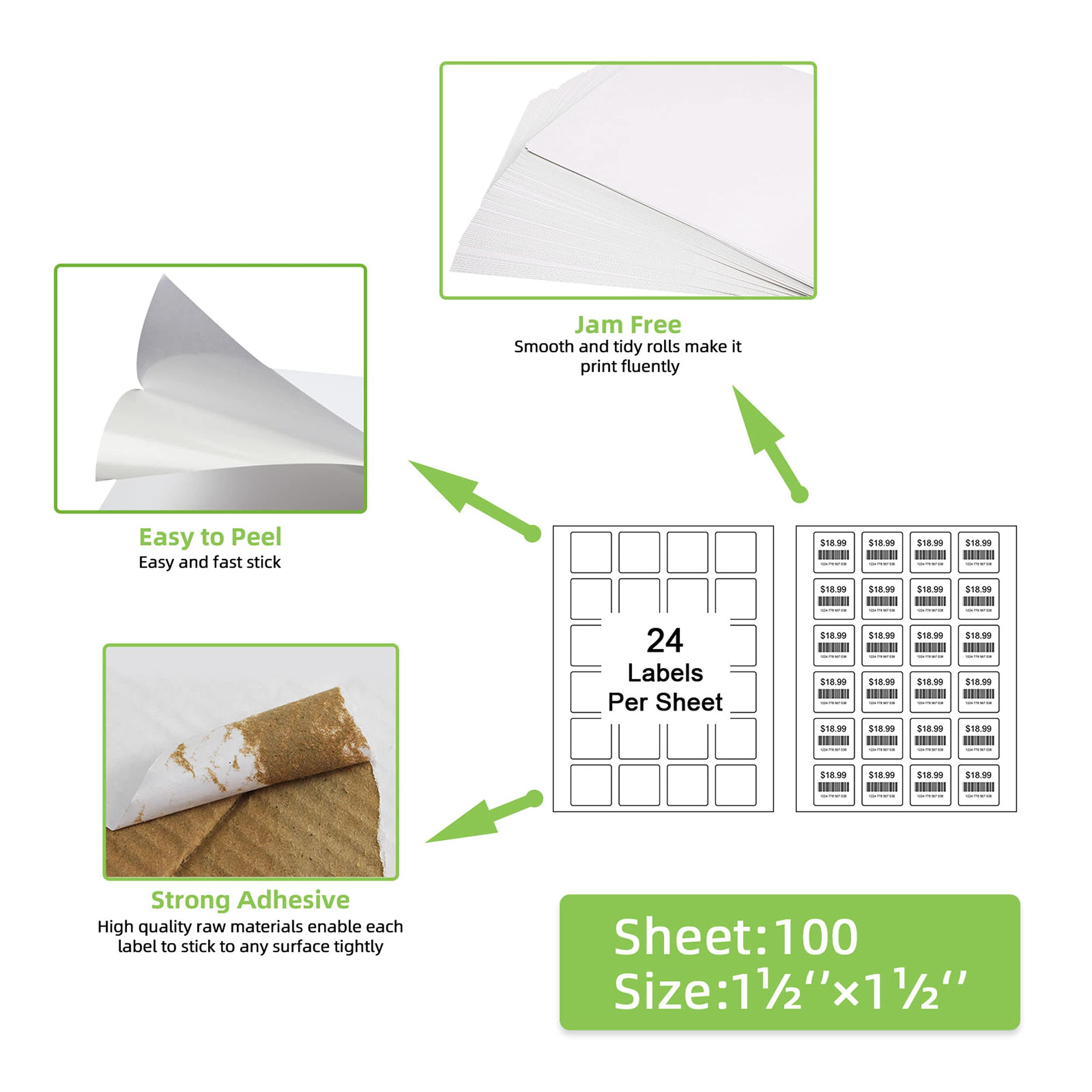 Snapklik.com : Anylabel 24 Per Page Label 1.5 X 1.5 Square Sticker ...