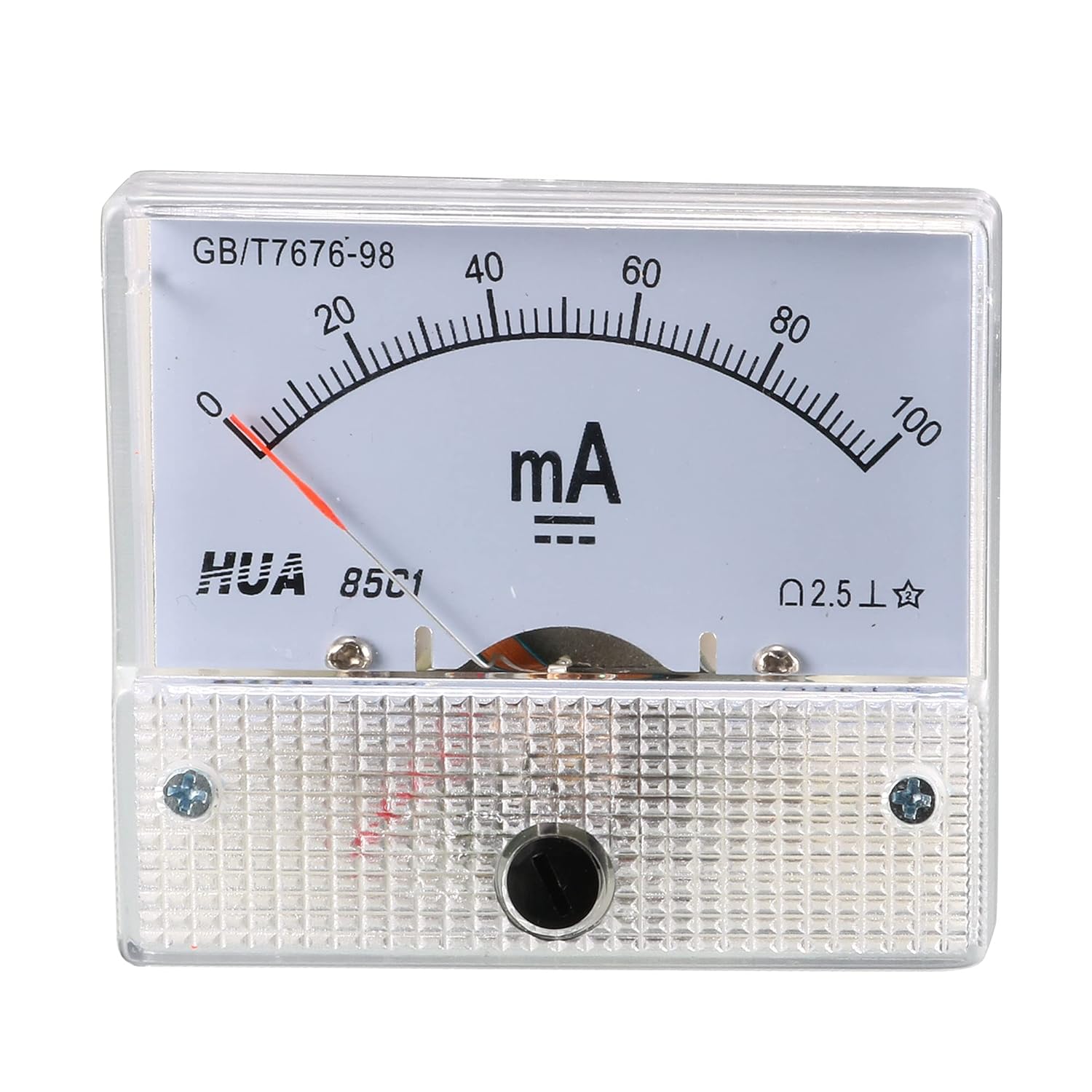 Generic Class 2.5 Accuracy DC 0-100mA Analog Current Meter Ammeter 85C1 ...