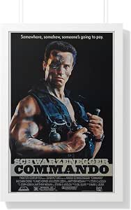 Amazon.com: COMMANDO 1985 - Framed Movie Poster: Posters & Prints