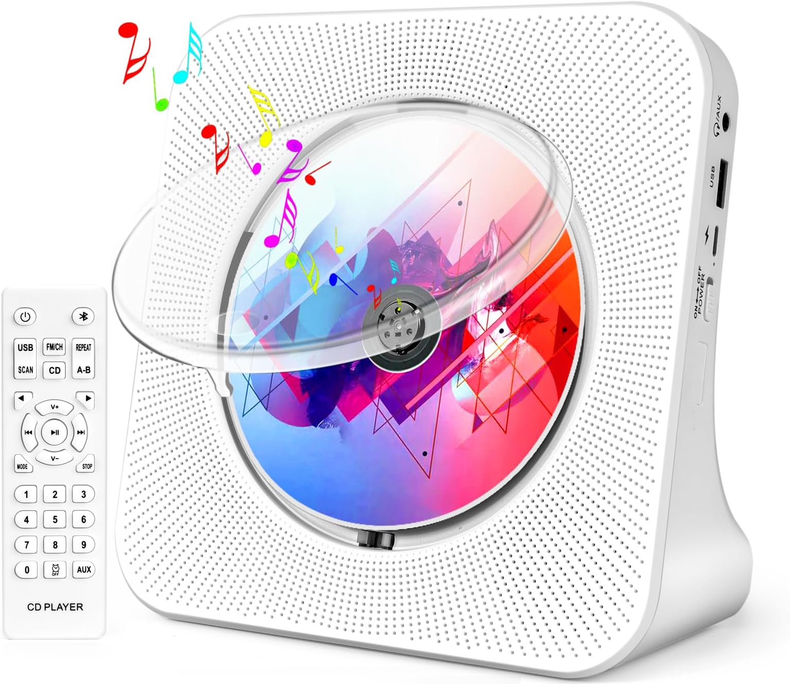Amazon.com: MICOCIOUS Portable CD Player with Bluetooth Desktop CD ...