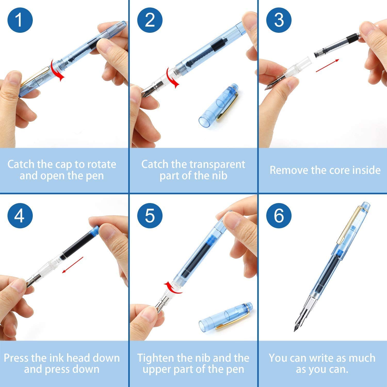 Italic Pens For Writing UKLL-Calligraphy Set Fountain Pens With 8 ...