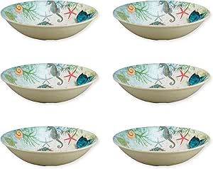 Amazon.com: UPware Melamine Dinner Bowl Set of 6, BPA-Free Dishwasher ...