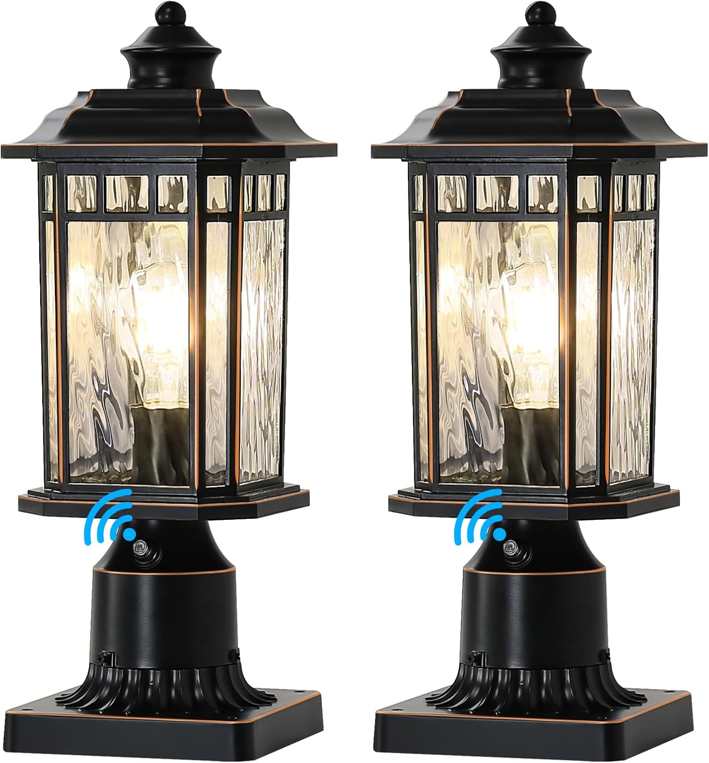 DASTOR 2 Pack Dusk to Dawn Outdoor Post Lights, Outdoor Lamp Post Light ...