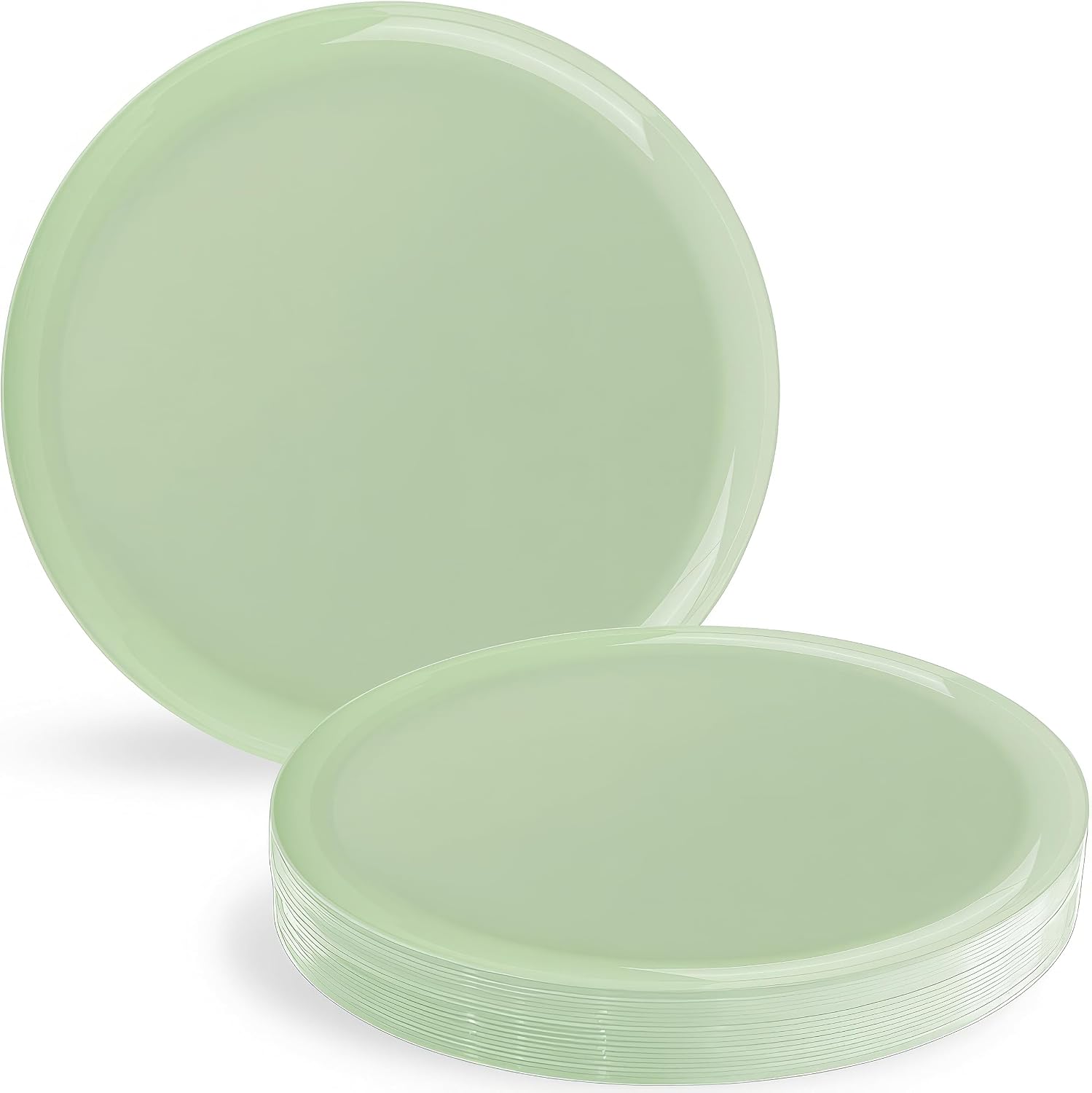 Amazon.com: Blue Sky Edge Collection Mint Green Plastic Plates 8.6 ...