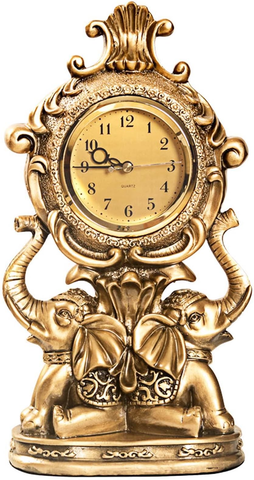 Amazon.com: Touch of Class Oliviana Table Clock - Resin - Ivory, Gold ...