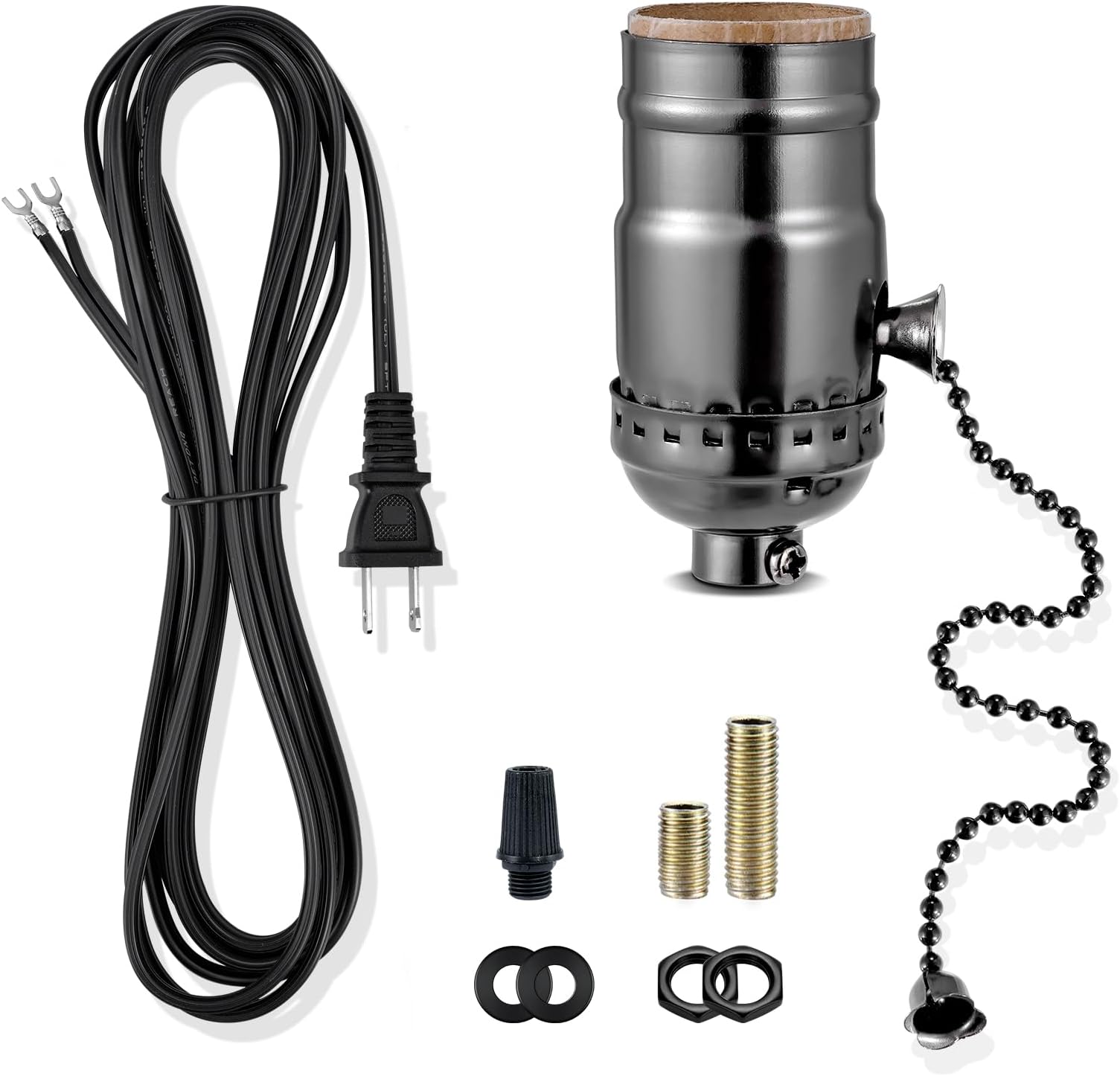 RDEXP Vintage Lamp Socket with Pull Chain AC 110-240V E27 Light Bulb ...