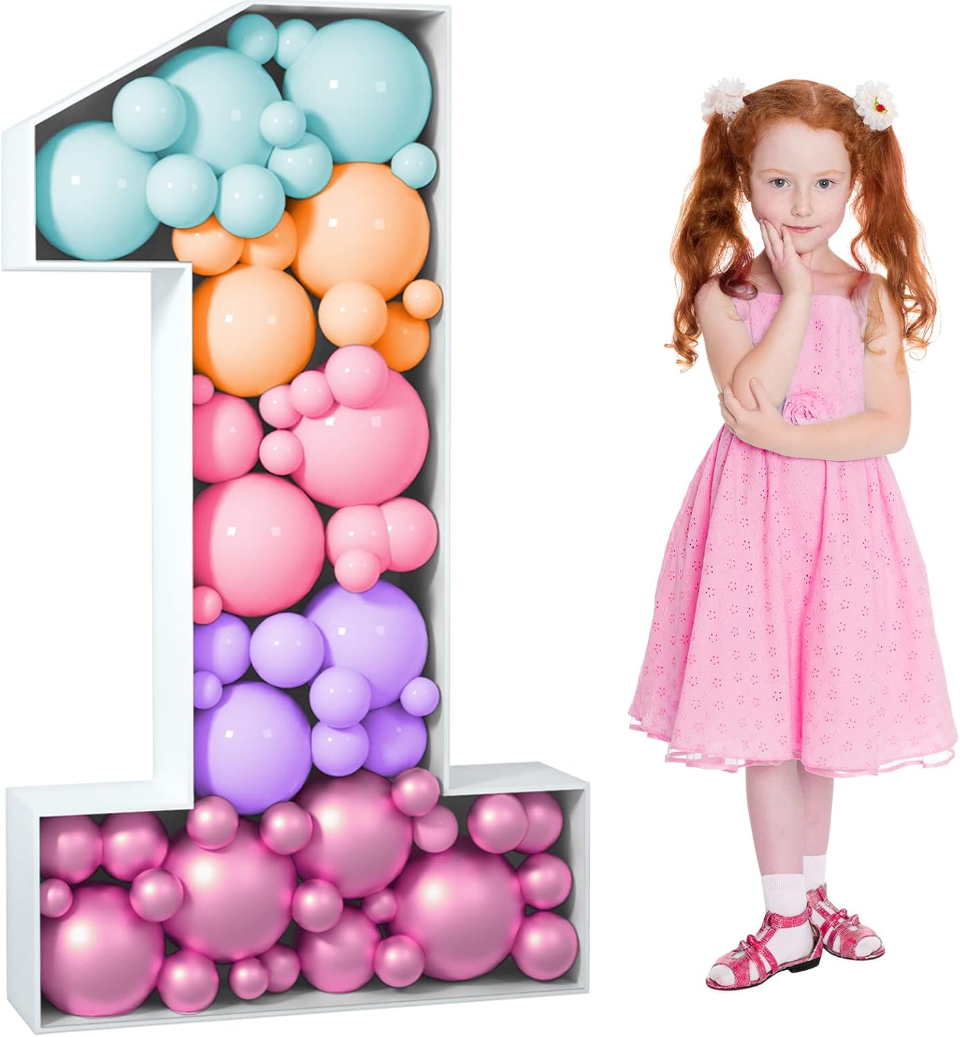 Amazon.com: Tongjoy Mosaic Numbers for Balloons, 1st Birthday ...
