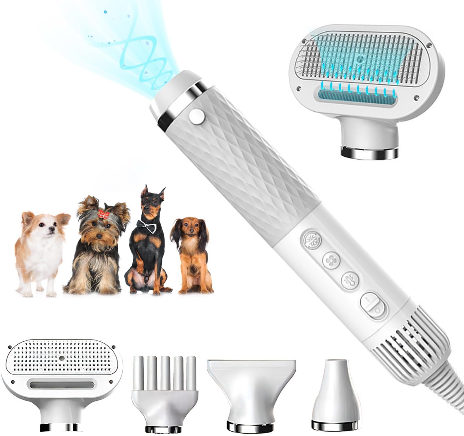 Amazon.com: uahpet Dog Dryer for Grooming, Portable Handheld Pet Hair ...