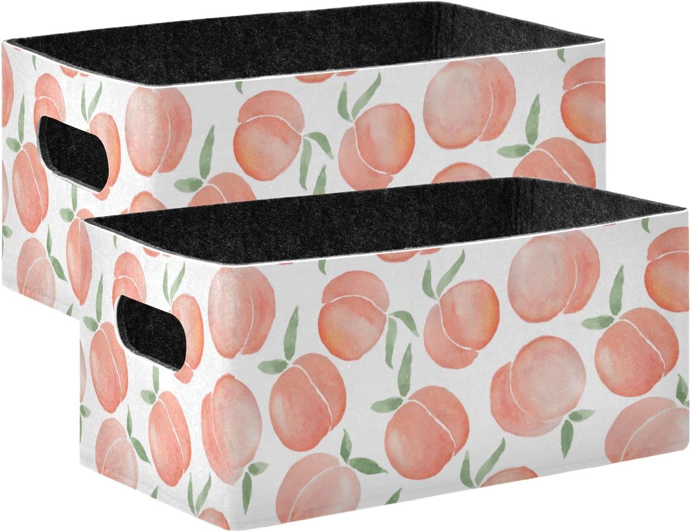 Amazon.com: Vnurnrn Peaches Storage Basket Collapsible Storage Bin ...