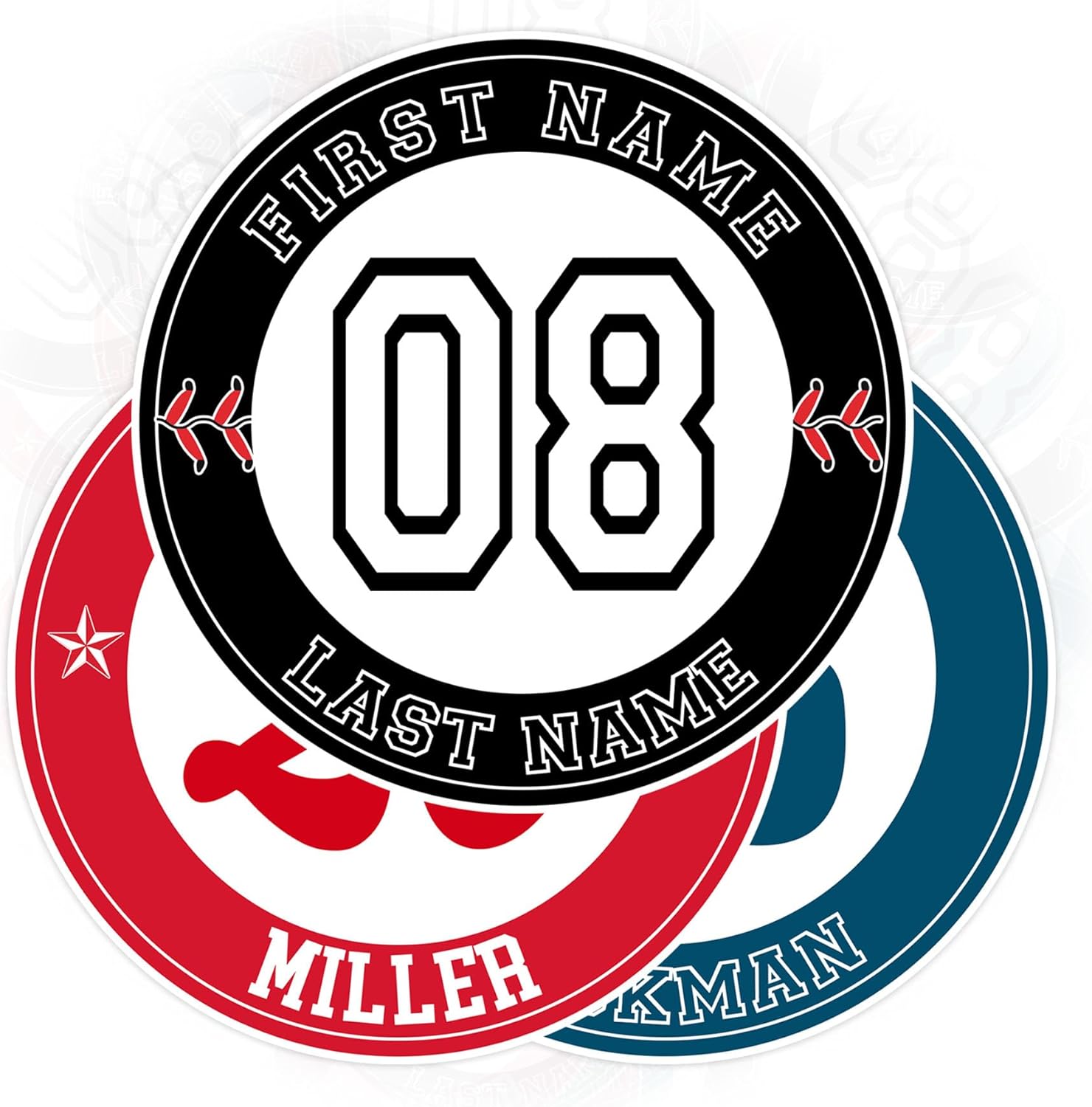 Amazon.com: Custom Baseball Bat Knob Stickers – Personalized Name ...