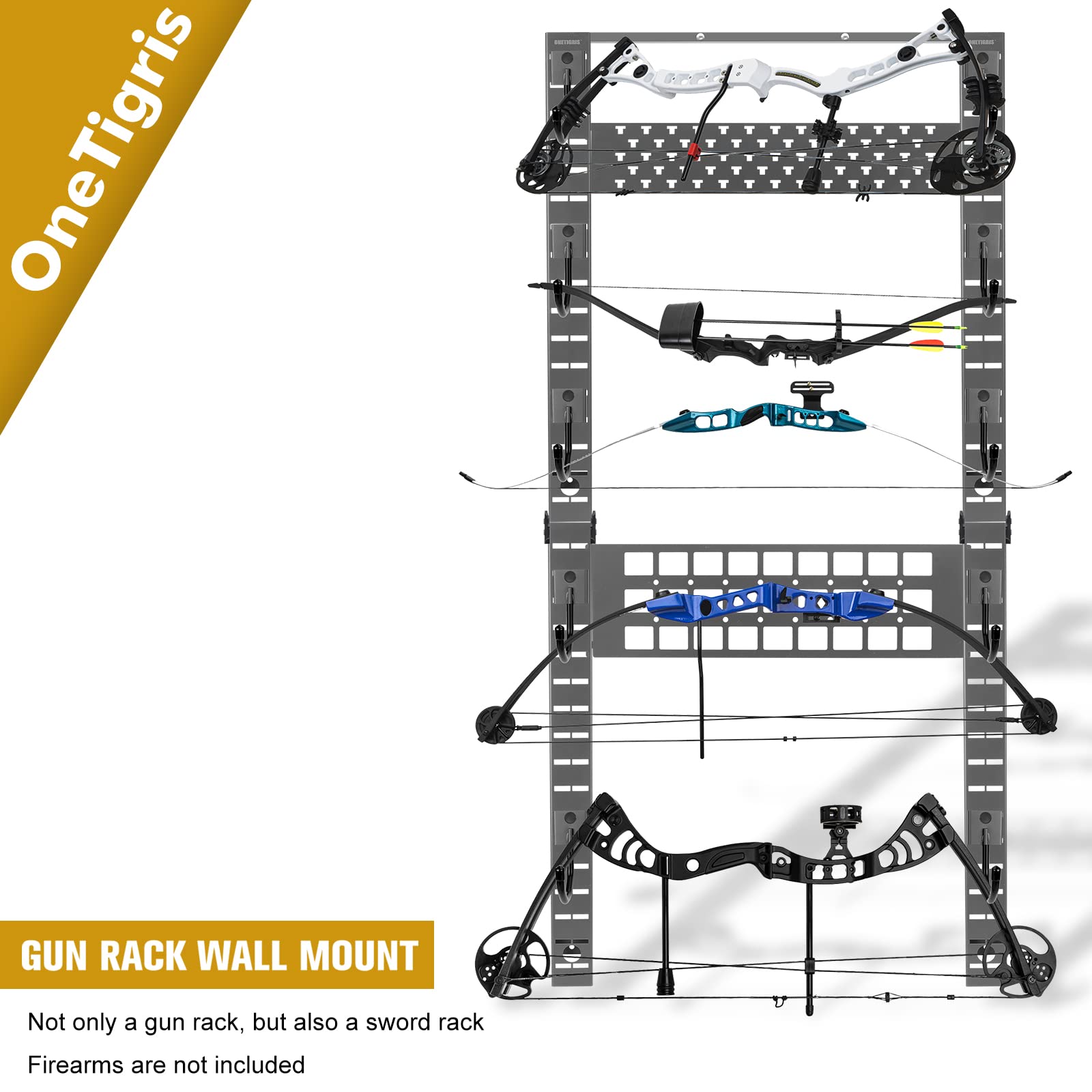 Snapklik.com : OneTigris Gun Rack Wall Mount, 100lbs Gun Rack For Wall ...