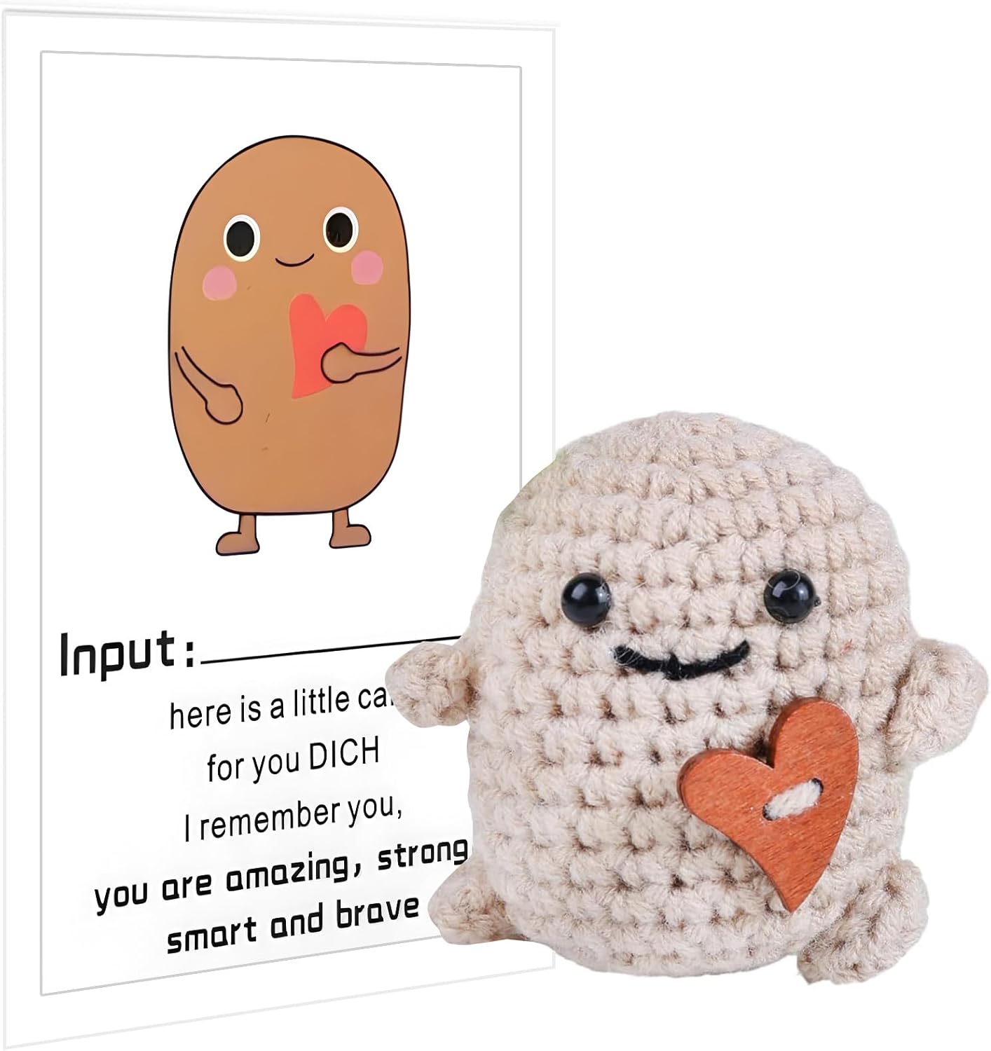 SIMDAO Funny Positive Doll Potato - Positive Gifts, Pocket Hugs, Good ...