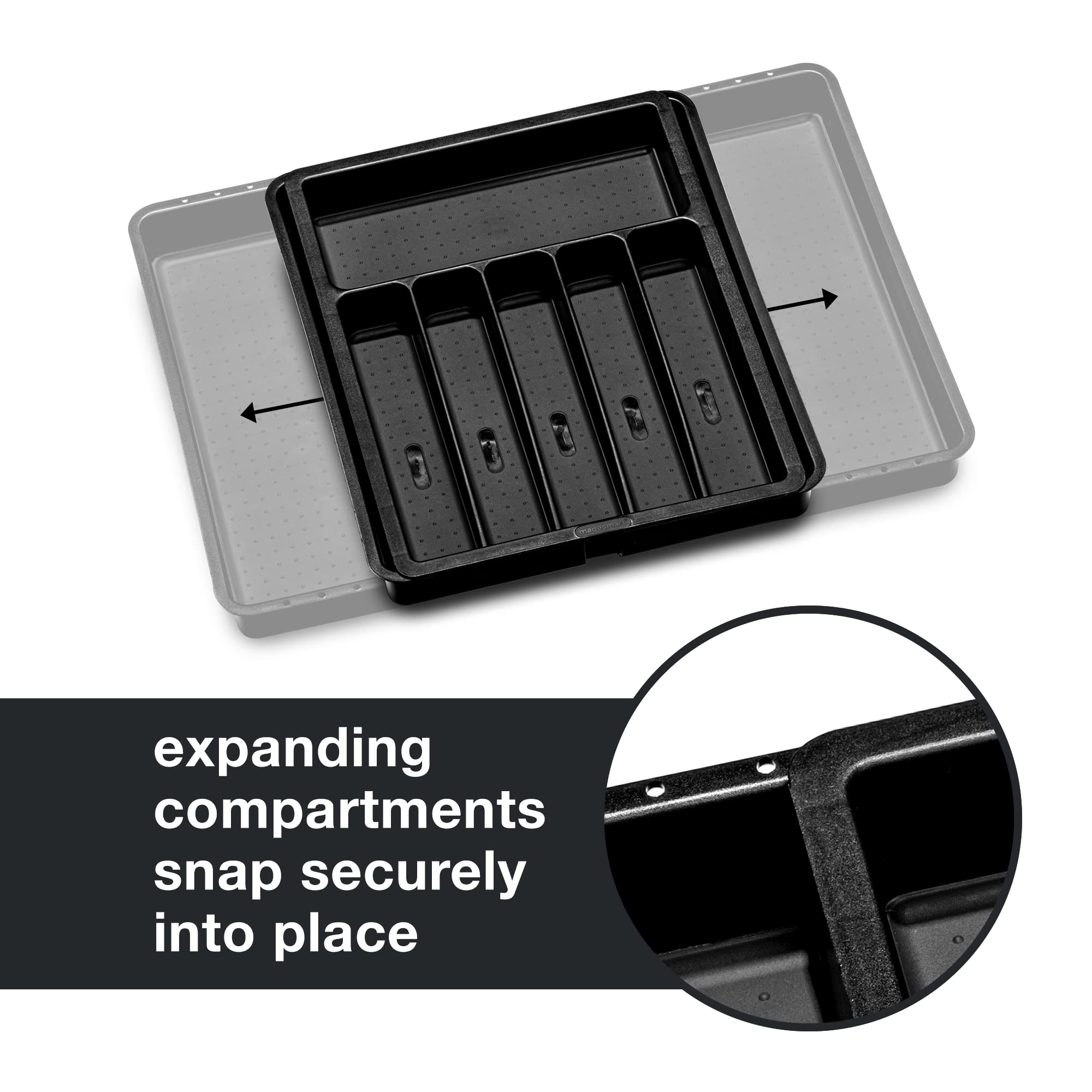 Snapklik.com : Madesmart Expandable Silverware Tray, 6 Compartments ...