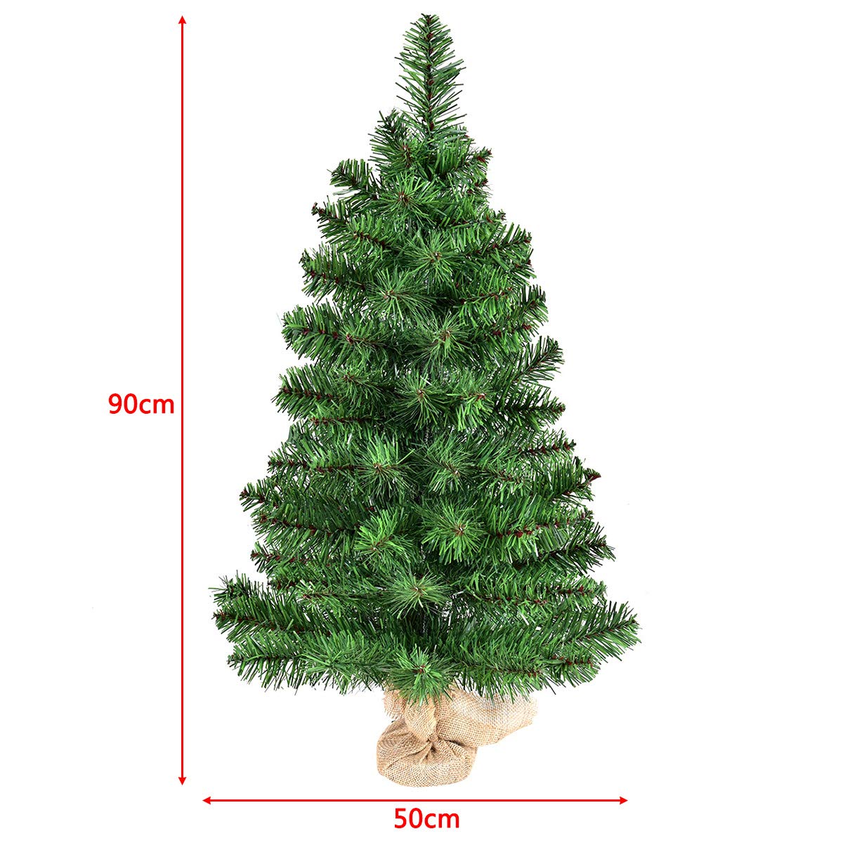 2 Foot Fibre Optic Christmas Tree Costway 60cm 90cm Pre Lit Christmas ...