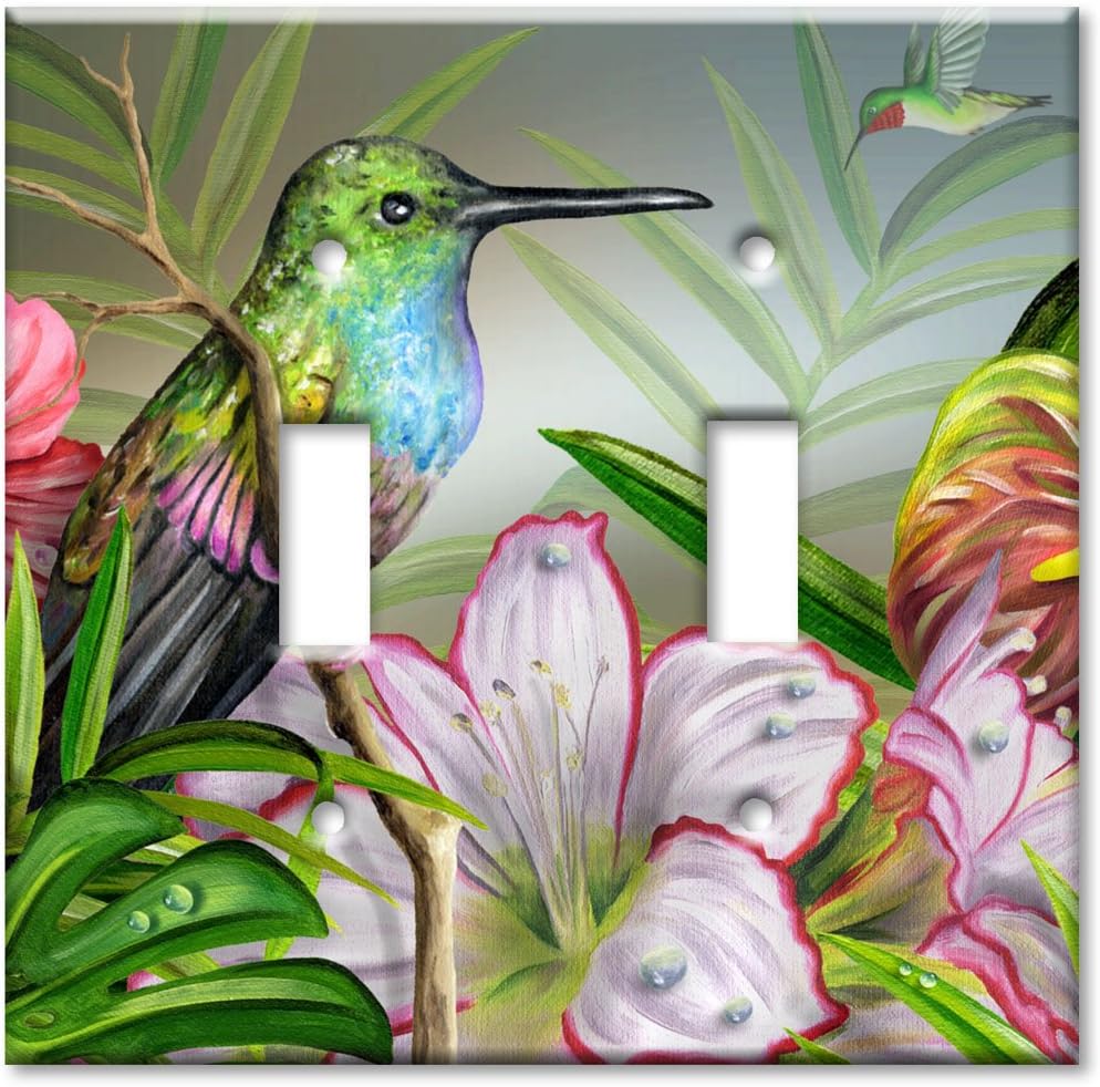 Art Plates - Hummingbird at Rest Switch Plate - Triple Toggle - Single ...