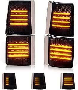 Amazon.com: Gempro Sequential Amber LED Corner Side Marker Turn Signal ...