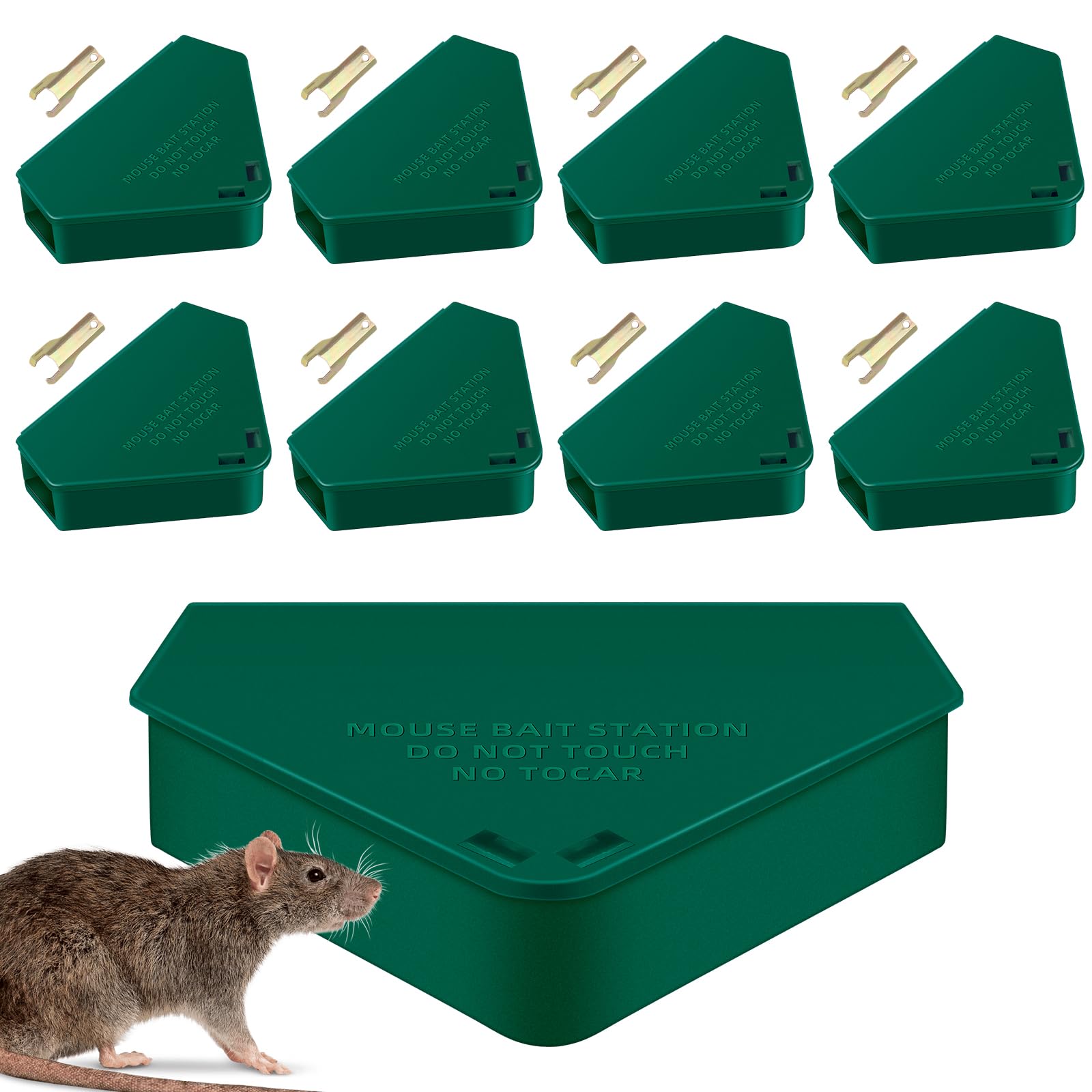 Amazon.com : Jahy2Tech 8 Pcs Mouse Bait Station with Keys Indoor ...
