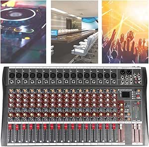Amazon.com: 16-Channel Professional Mixer Audio, Bluetooth Console ...