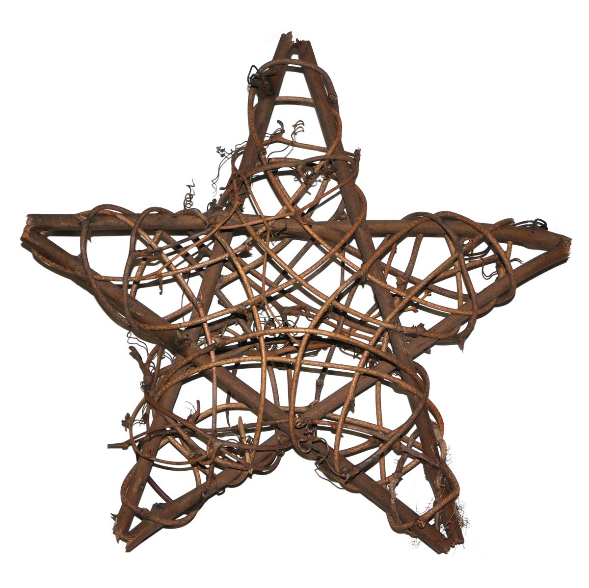 Amazon.com: Ougual 2pcs 12" Natural Rattan Vine Stars Treetop ...