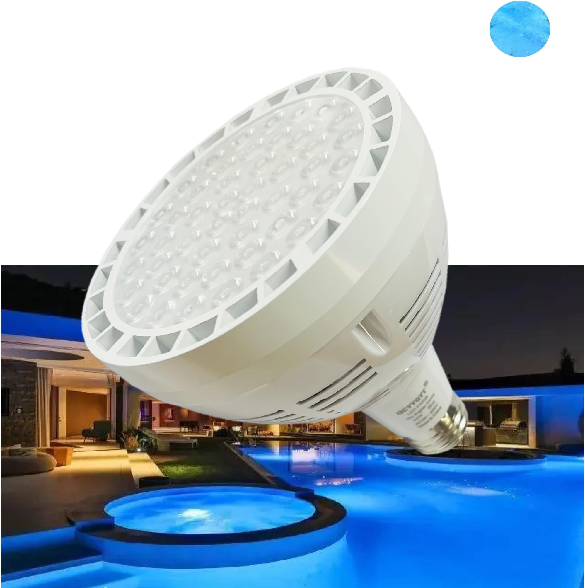 Amazon.com : XIUBE Blue Pool Led Light Bulb for Inground Pool 120V 40W ...