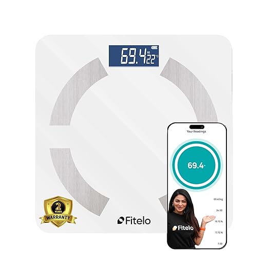 Fitelo Bluetooth Smart Scale, BMI Weight Machine for Body Weight with ...
