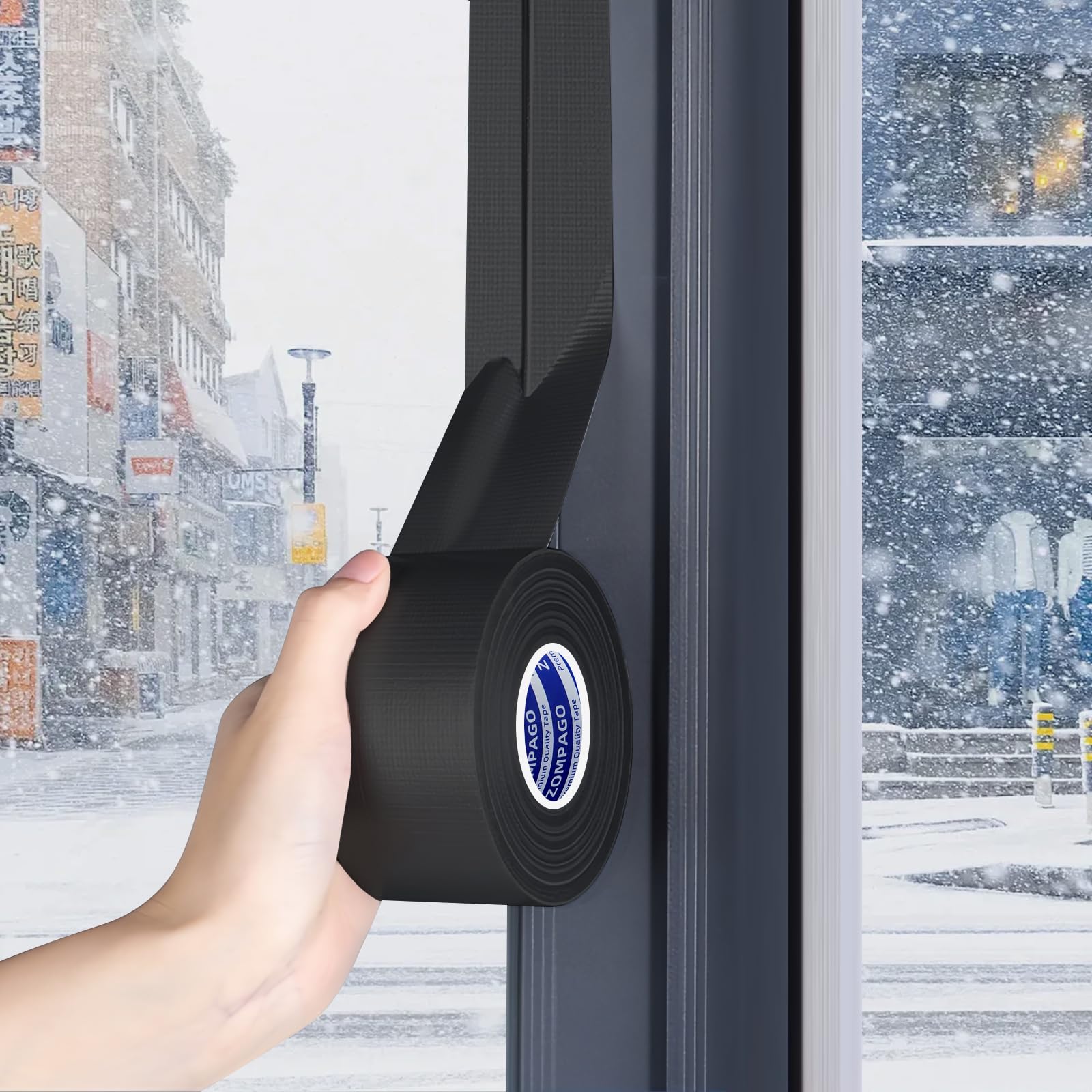 2Rolls ZOMPAGO Cloth Duct Window Seal Tape for Winter, 1.77in x 33FT ...