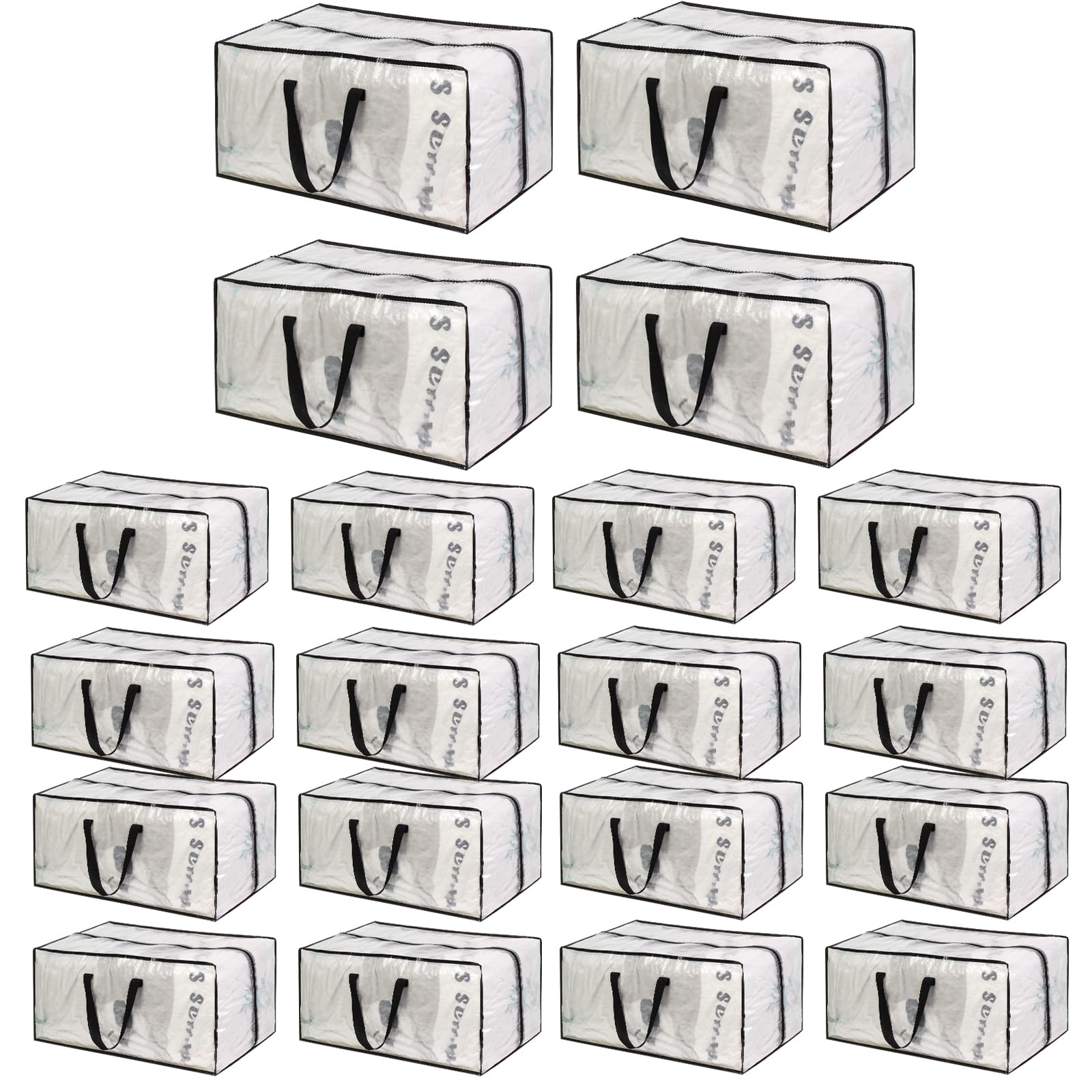 Amazon.com: Clear Moving Bags - 20 Pack Extra Large Heavy Duty Storage ...
