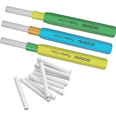 Doms Dustless Coloured Chalk Box Pack | Extra Bright, Smooth & Long ...