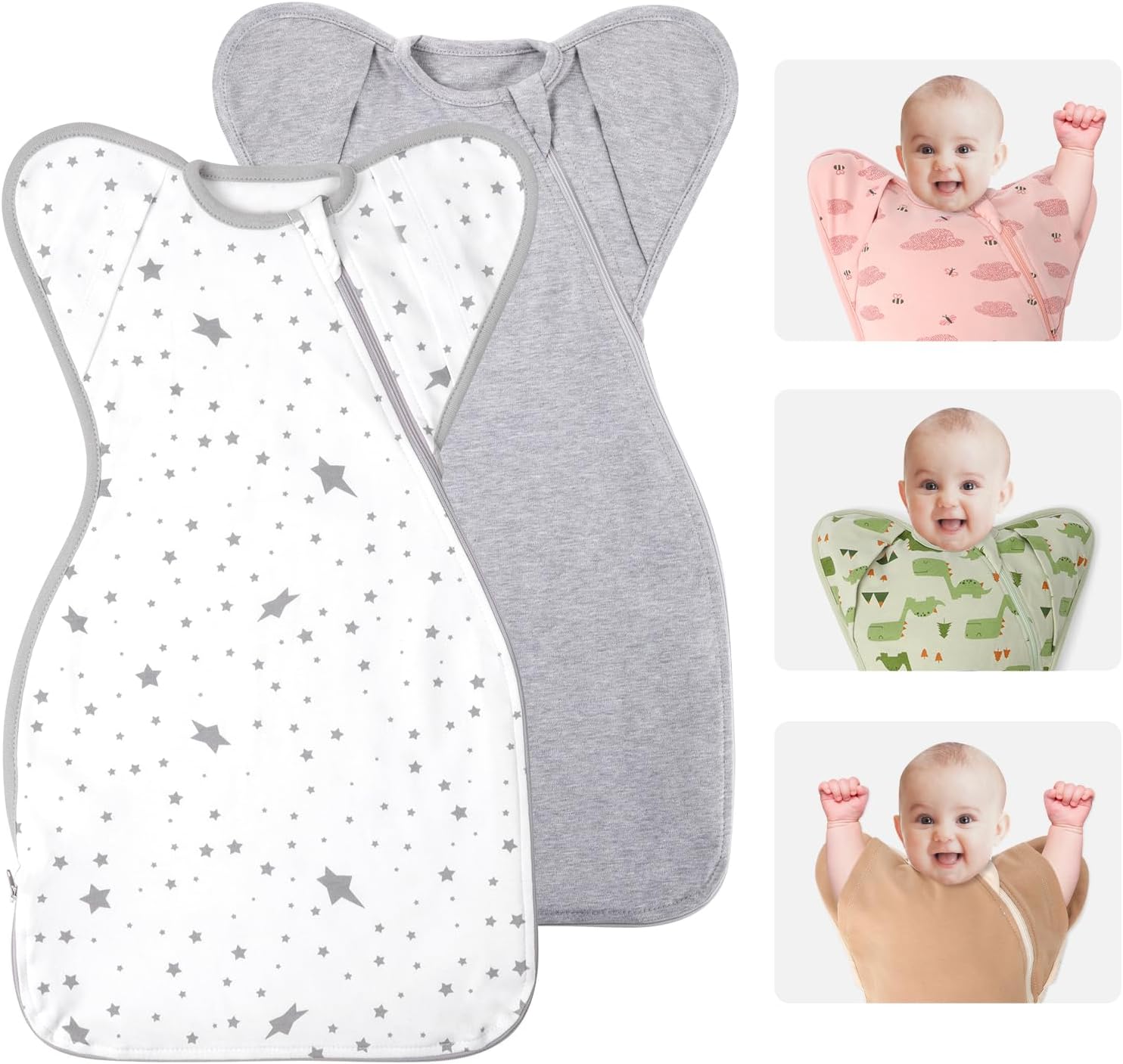 Amazon.com: Knirose Swaddle Blanket Sleep Sack with Arms Up Design Help ...