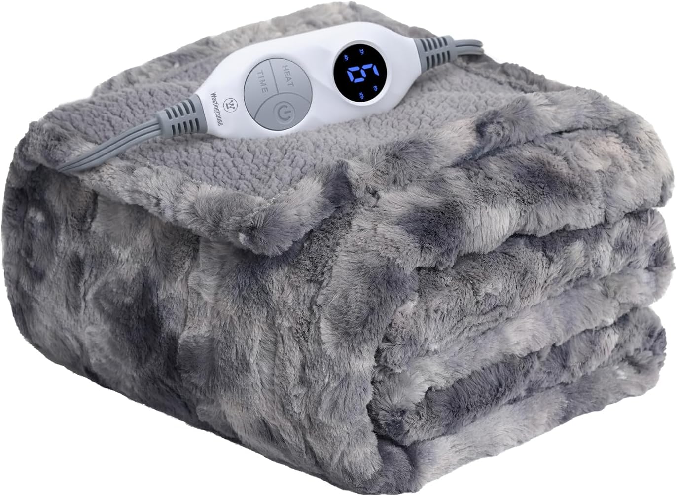 Amazon.com: Berkshire Life Heated Throw - 50 in X 60 in Electric Blanket - EZ Touch Button - 4 ...