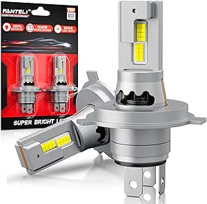 Amazon.com: FANTELI 2x H4 LED Bulb, 34000LM 800% Brighter 1:1 Size, No ...