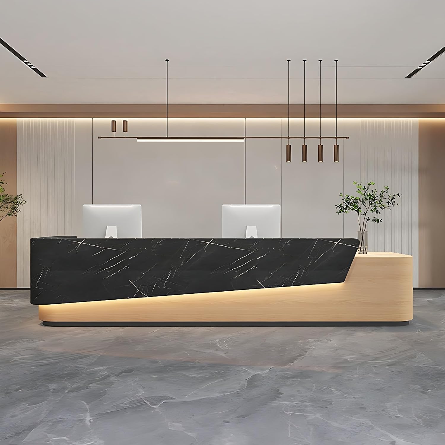 Amazon.com: ZGNBSD Reception Desk - Contemporary Front Desk and ...