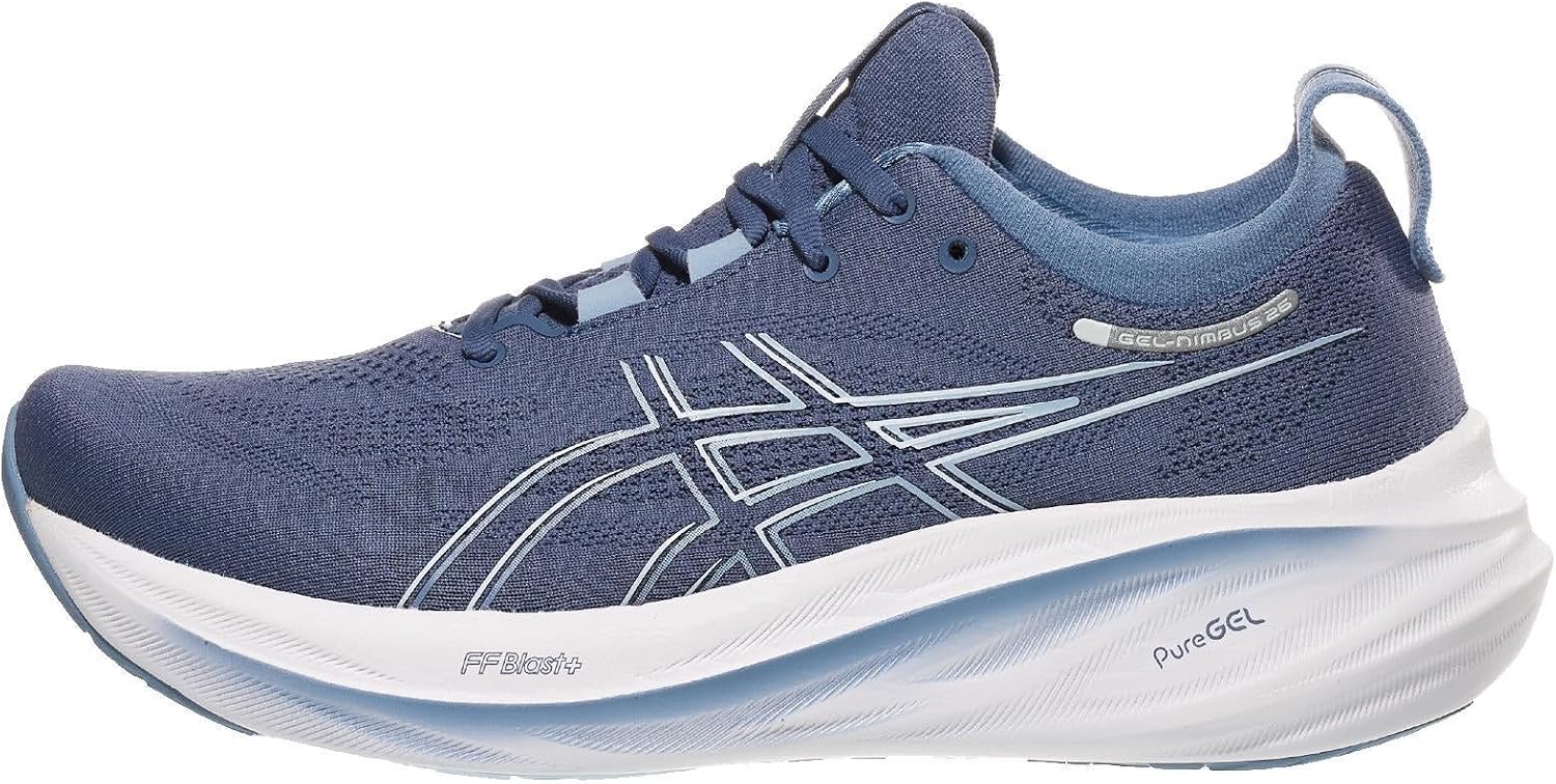 ASICS Men's Gel-Nimbus 26 Running Shoes, 9.5, Thunder Blue/Denim Blue ...