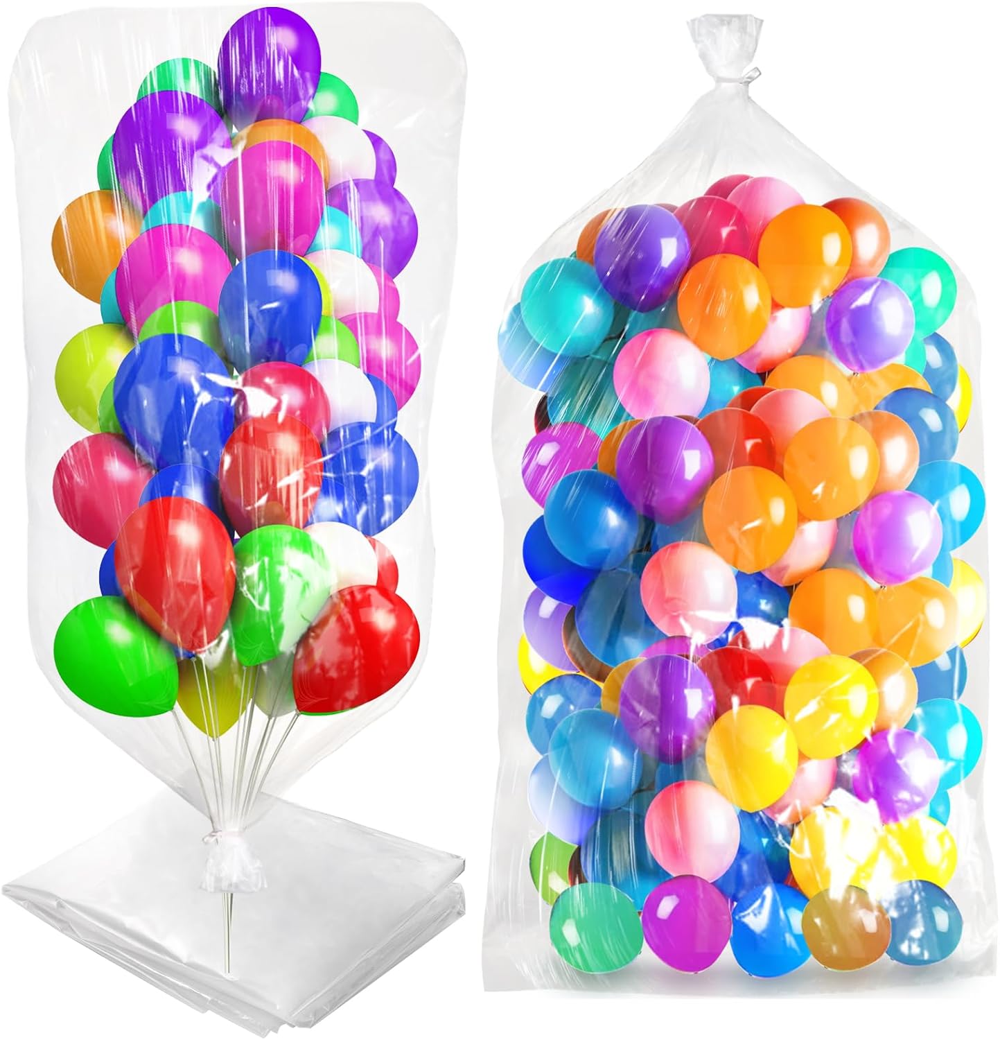 Amazon.com: Fasmov 4 Pieces Large Balloon Bags, 98.4 x 59.1 Inch Clear ...