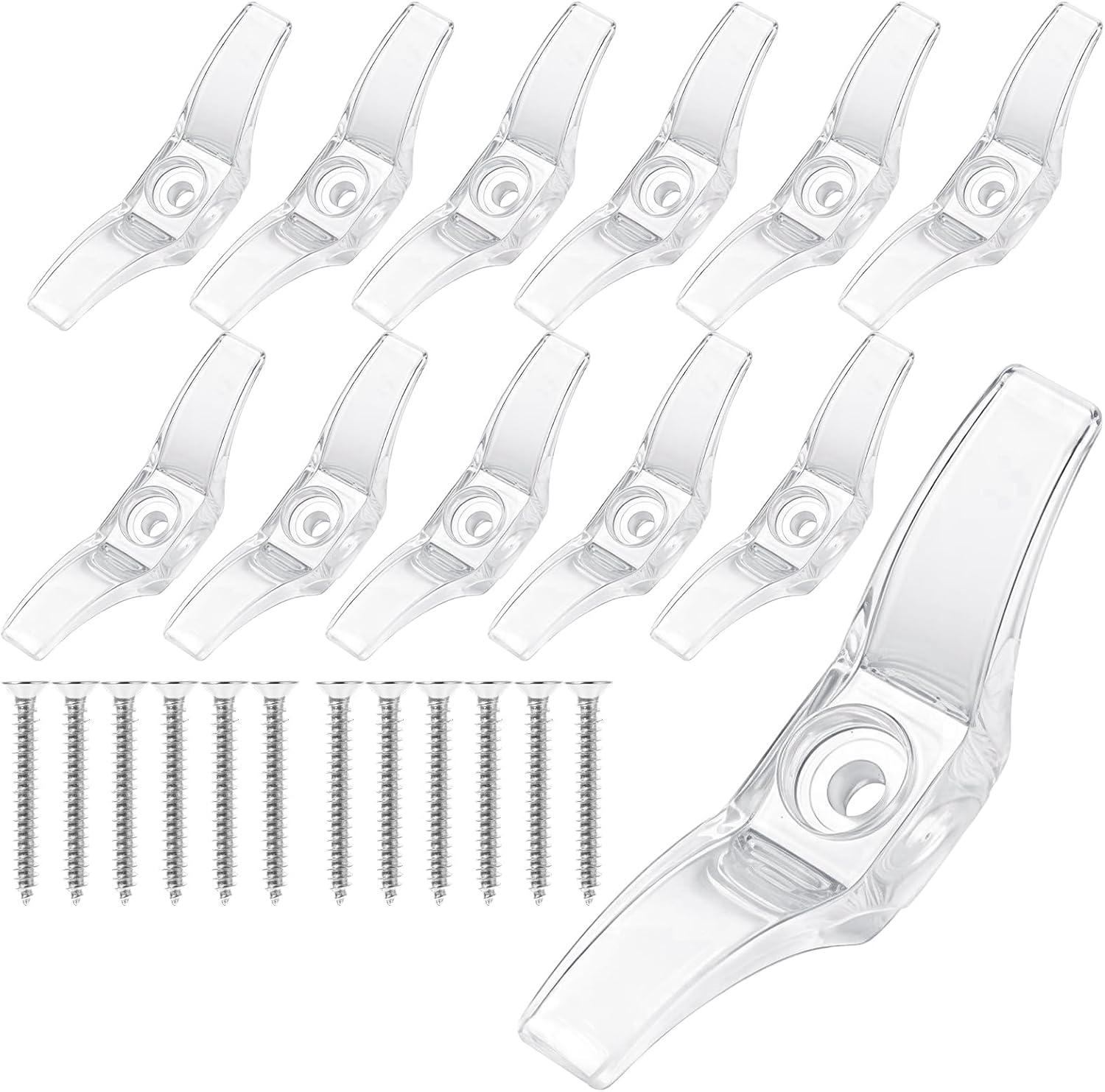 Teaaha 12 PCS Washing Line Cleat, Clear Window Blind Cord Cleats ...