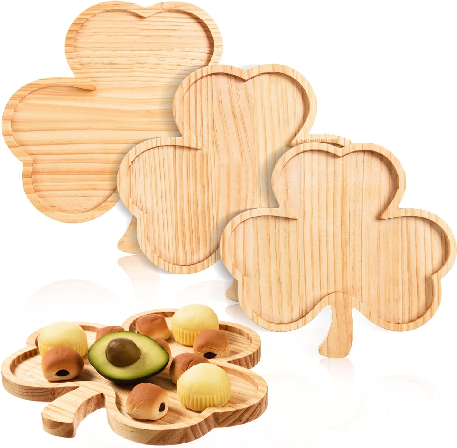 Amazon.com | AWIZOM 3 Pcs St. Patrick's Day Serving Trays Wooden ...