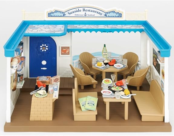 Amazon.com: Calico Critters Family Seaside Restaurant - Calico Critters ...