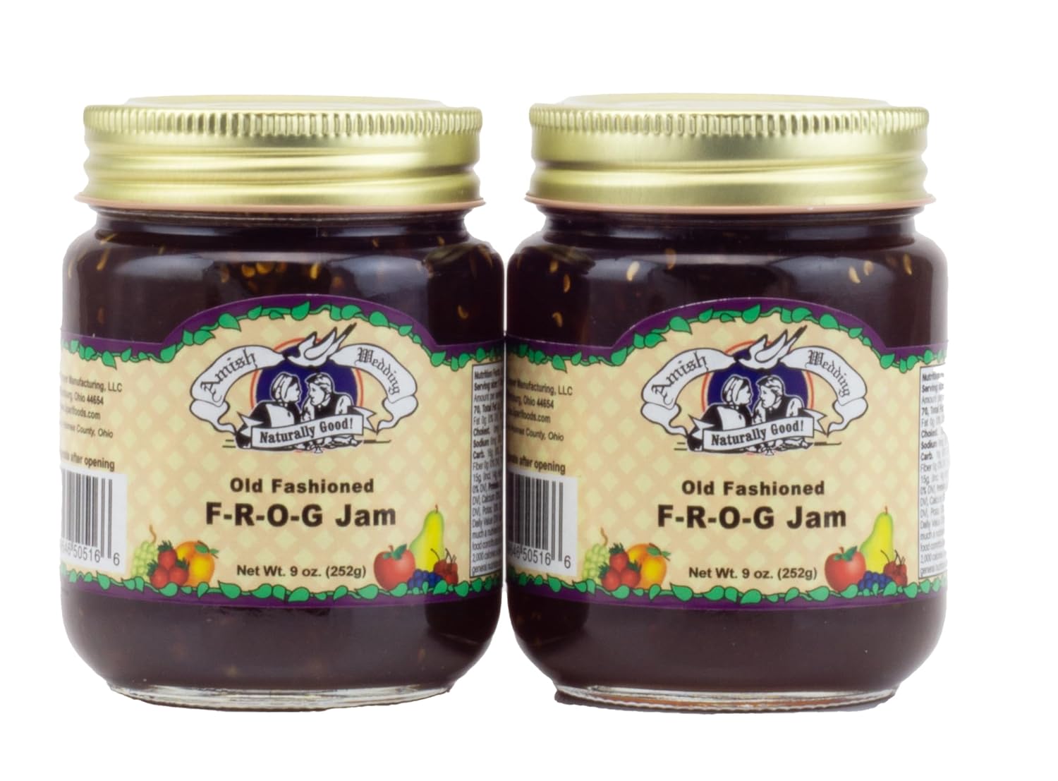 Amazon.com: Amish Wedding F-R-O-G Jam 9oz (Pack of 2) : Grocery ...