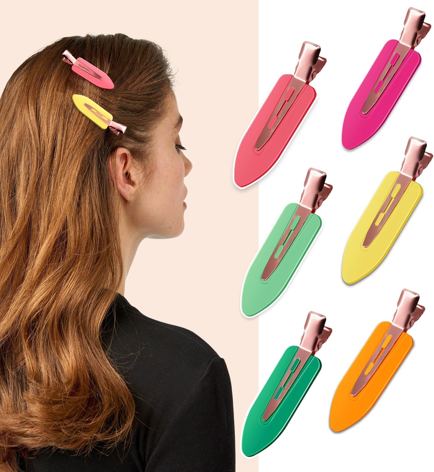 Amazon.com : Medoca 6 Pcs No Crease Hair Clips - Creaseless No bend ...