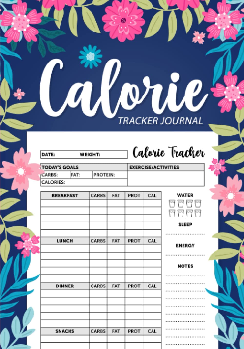 Calorie Tracker Journal: Daily Calorie Counter Book for Women: Frost ...