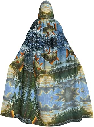 Amazon.com: Halloween Cosplay Costume Uniform Cloaks - Two Fish Jumping ...