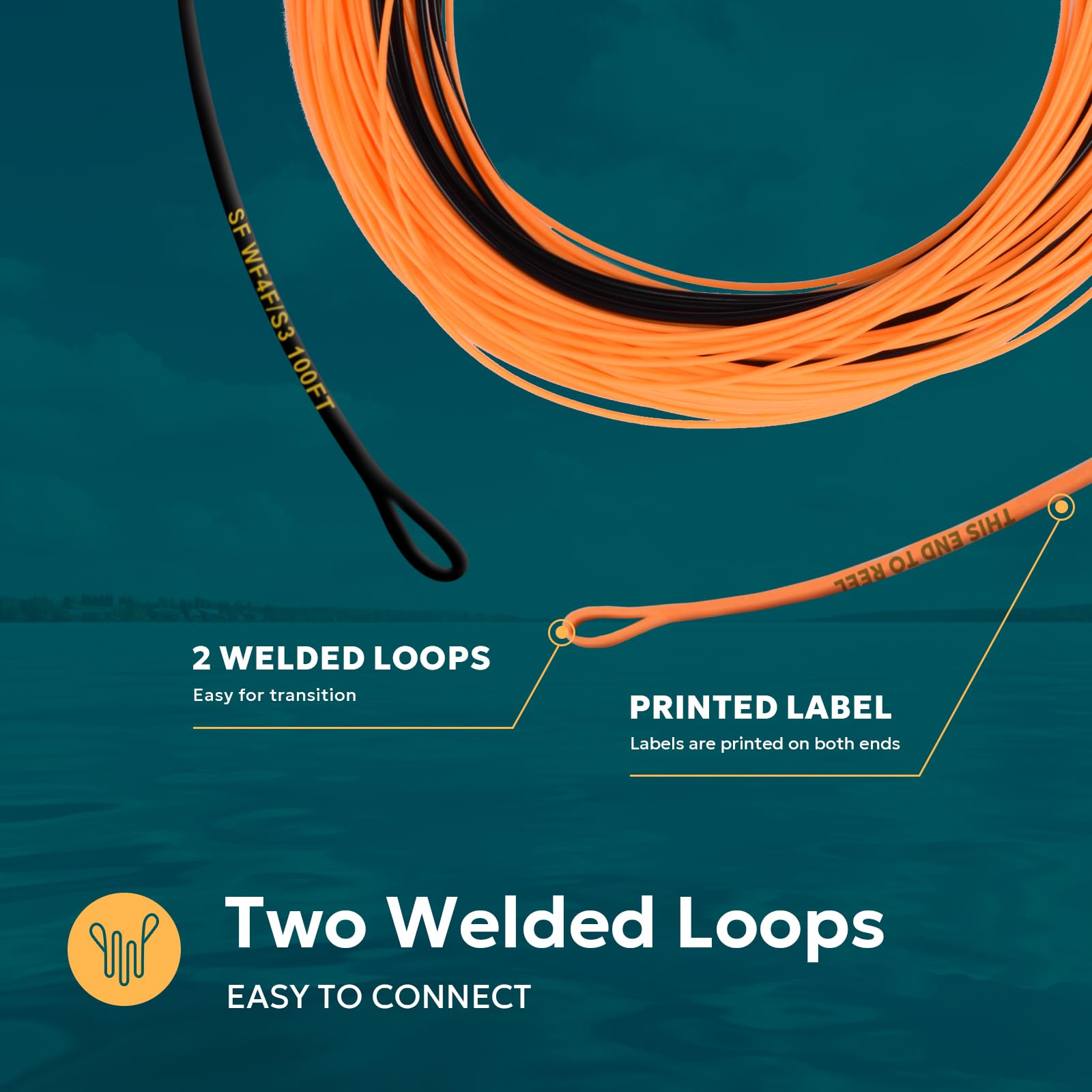 Snapklik.com : Sinking Tip Line Fly Fishing Line Weight Forward Taper ...