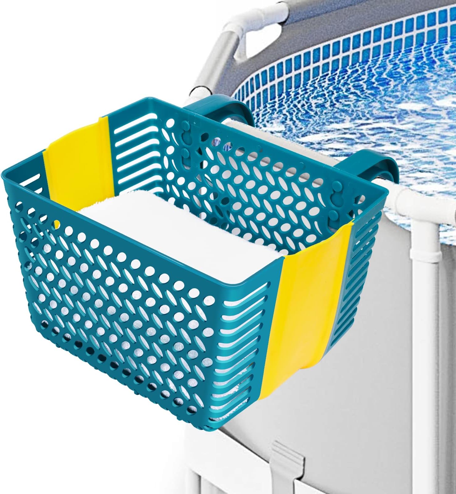 Amazon.com: Poolside Storage Basket, Above Ground Pool Storage Basket ...