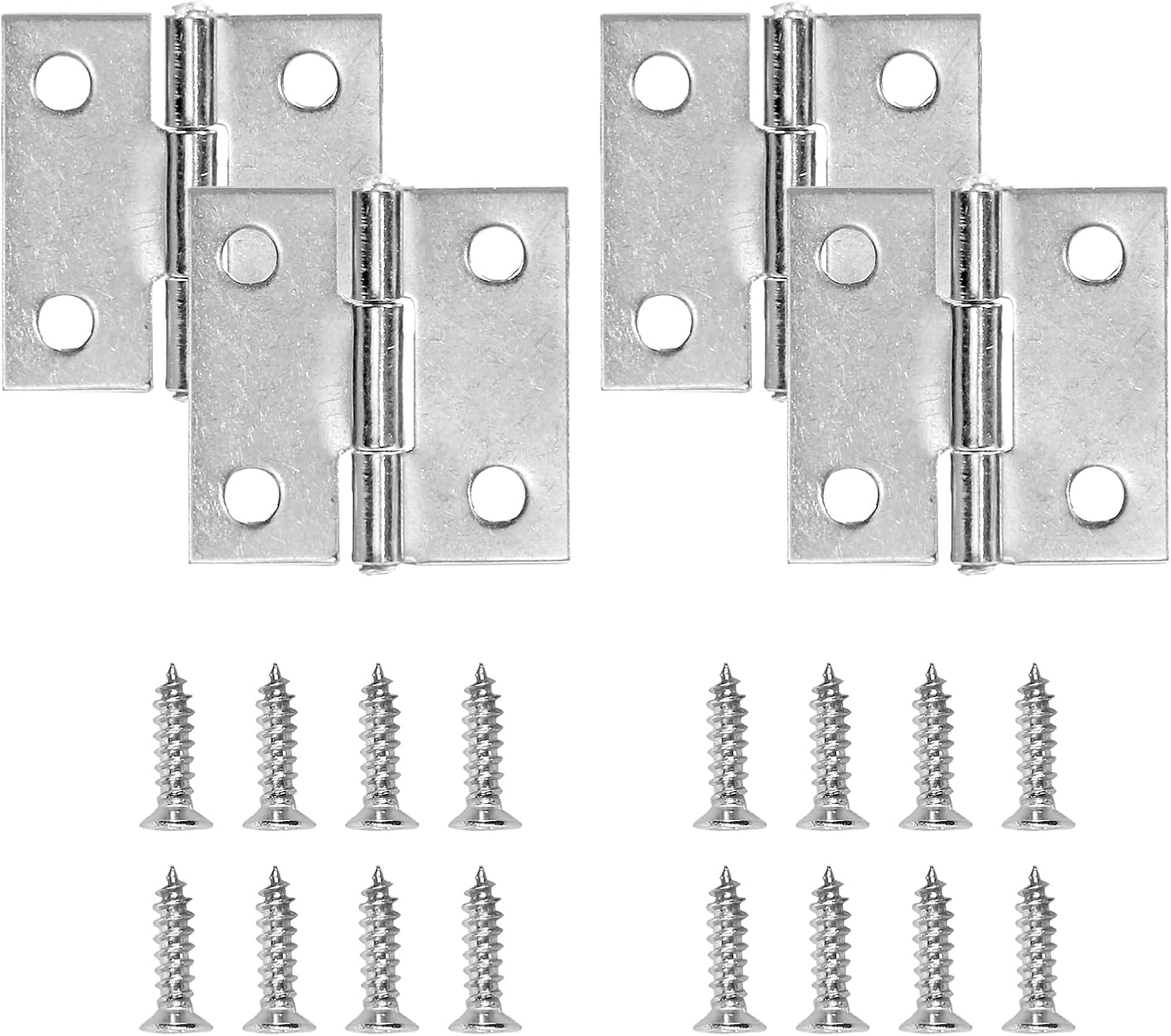 1" Door Hinge, Zernmiarder 12 Pcs Stainless Steel Butt Hinges, Silver ...