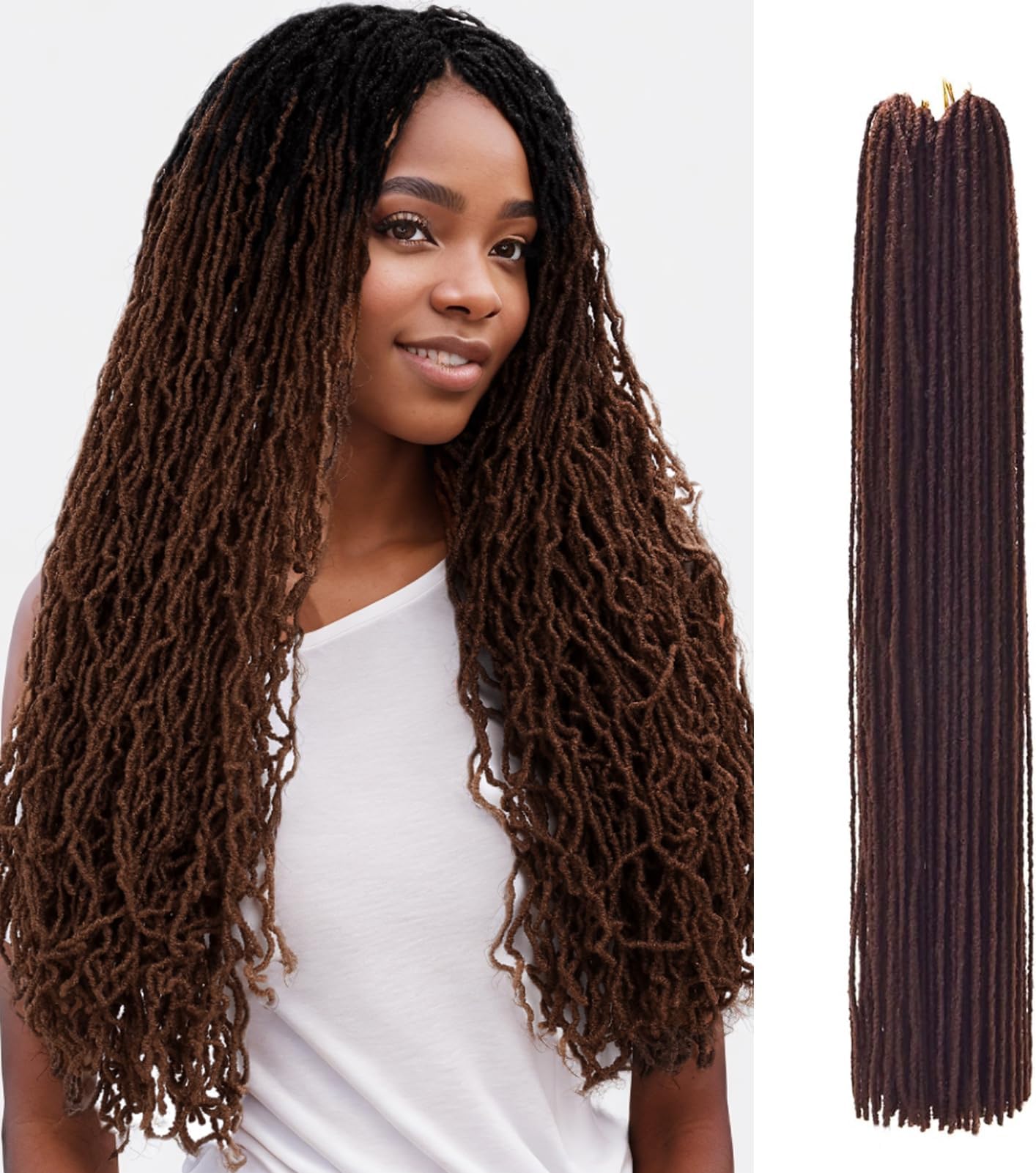Amazon.com : Fahe 10 Inch Micro locs Crochet Hair Braids for Women ...