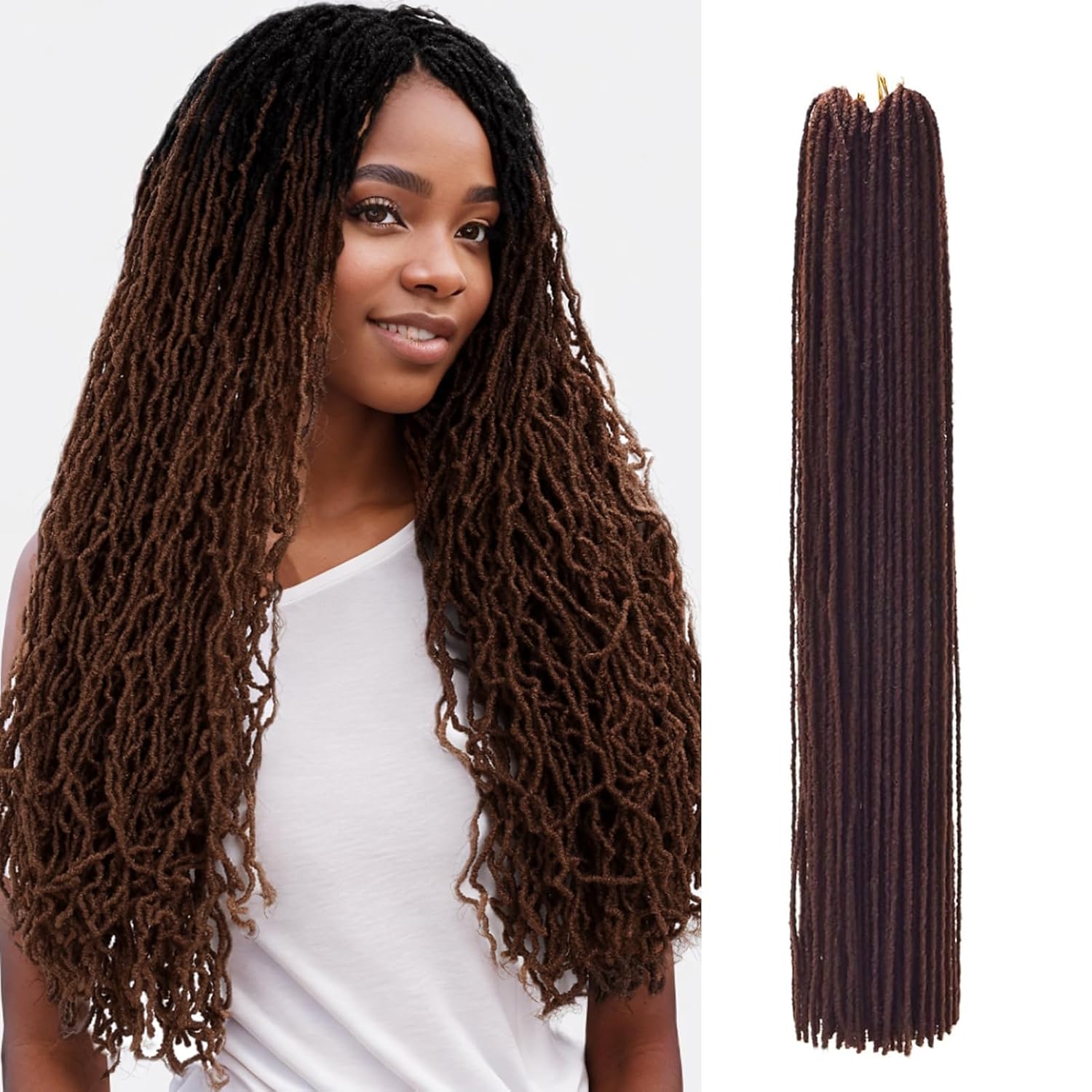 Amazon.com : Fahe 10 Inch Micro locs Crochet Hair Braids for Women ...